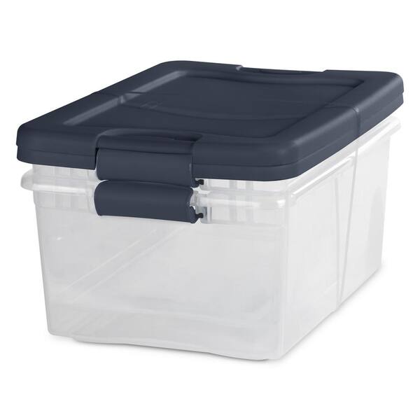 Sterilite 15 qt. 2PK Latching Storage Tote - INK 14934K50 - The Home Depot