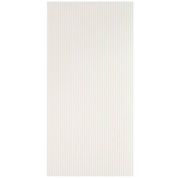 Apollo Tile Imprint 4 in. x 4 in. Matte White Porcelain Ribbed Large ...