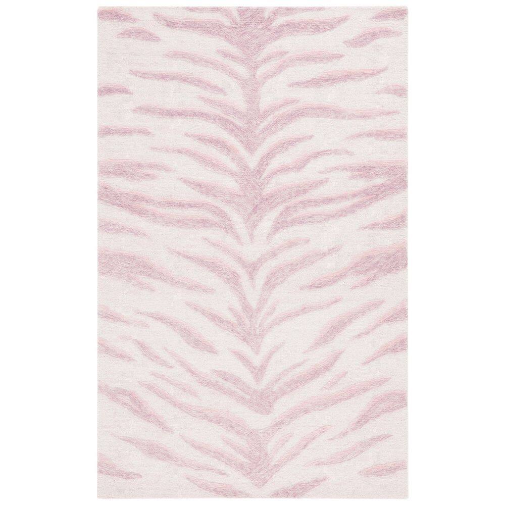 SAFAVIEH Ebony 8 ft. x 10 ft. Pink/Ivory Zebra Striped Area Rug EBN603U ...