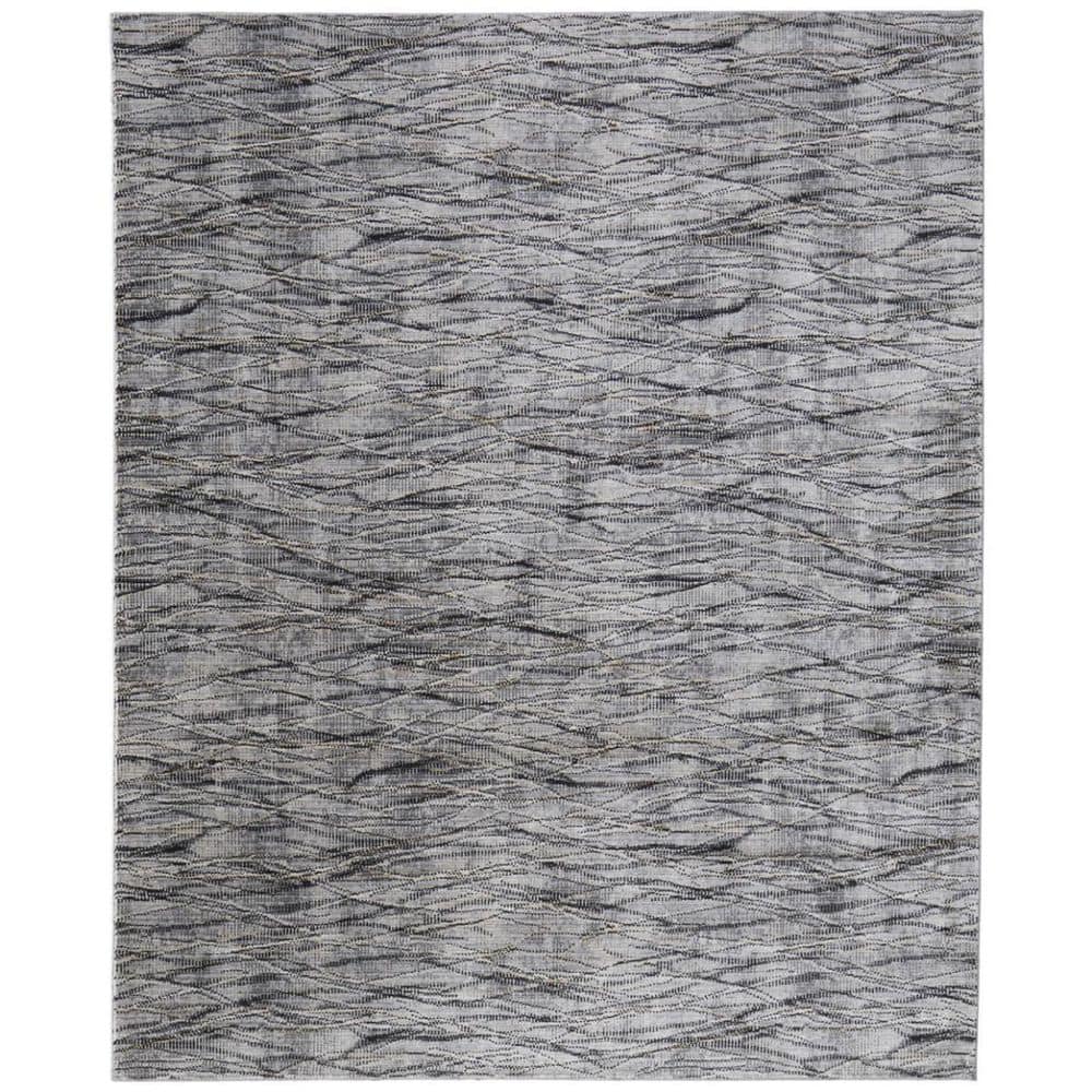 HomeRoots Gray, Ivory, Tan 9 ft. x 13 ft. Abstract Area Rug 2000567726 ...