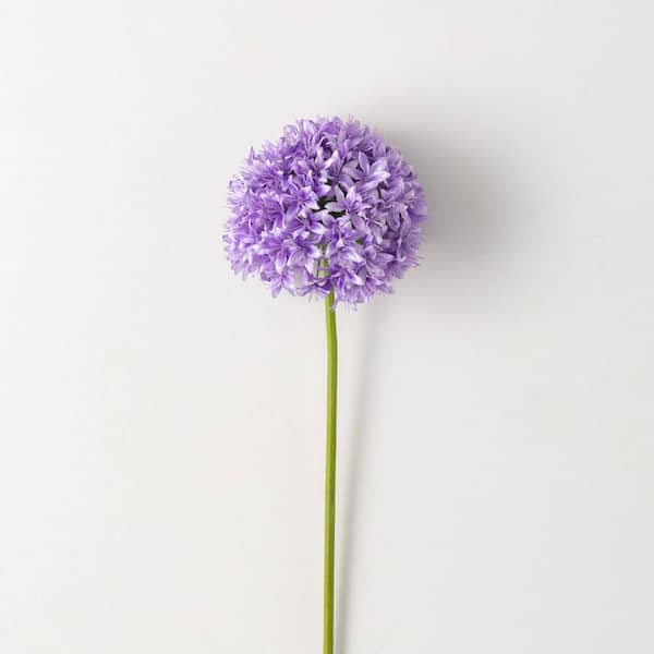 SULLIVANS 34 .25 in. Artificial Lush Purple Allium Flower Stem DL4219 ...