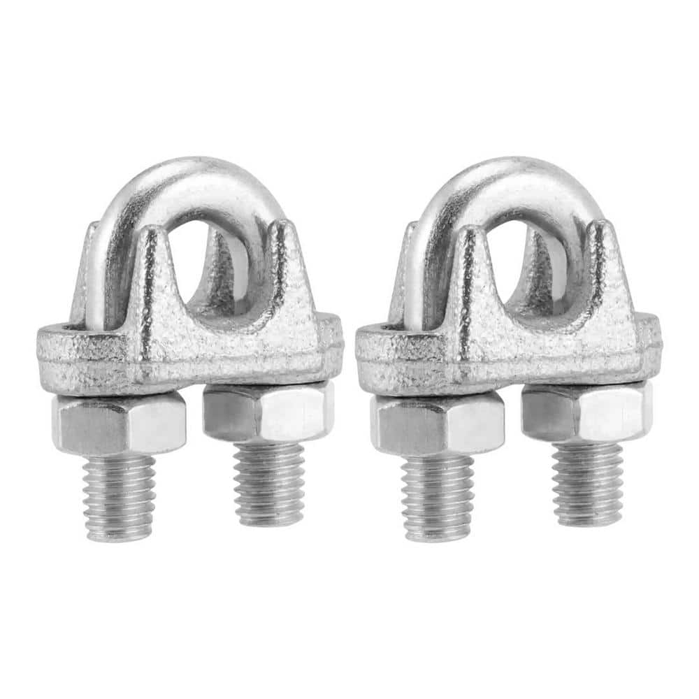 Sedco 1/4 in. Zinc-Plated Steel Wire Clips (2-Pack) SD-96234 - The Home ...