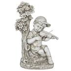Exhart Solar Boy Playing Violin Statue 19212-RS - The Home Depot