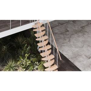 Dolle Dallas 36 in. H x 123 in. W Jet Black Steel Second Side Stair ...