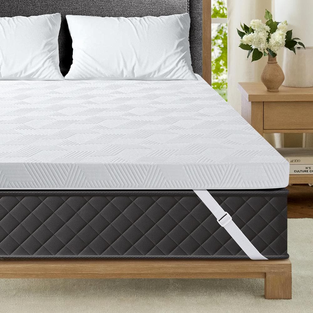JEAREY Gel Memory Foam Mattress Topper MHWTJK-CK - The Home Depot