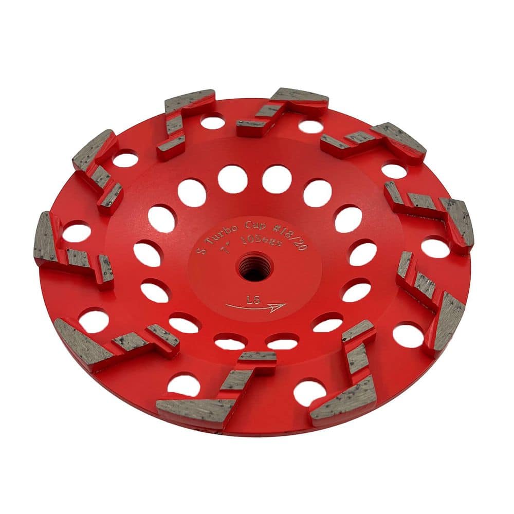 EDiamondTools 7 in. High Performance Aggressive Diamond Grinding Wheel ...