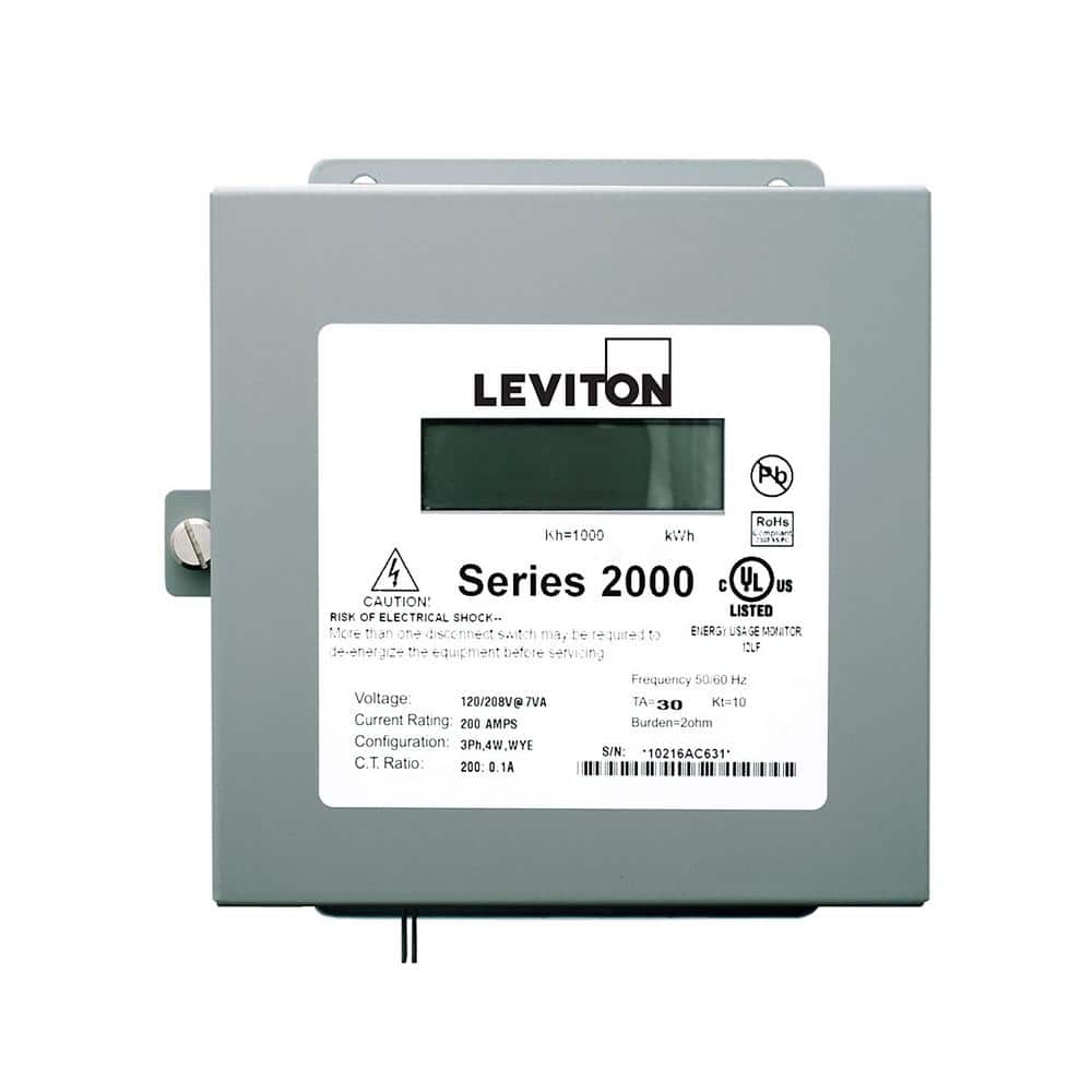 Leviton Sub Meter Series 2000 Three Element Indoor Surface Mount ...