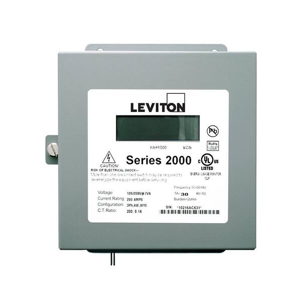 Leviton Sub Meter Series 2000 Three Element Indoor Surface Mount ...