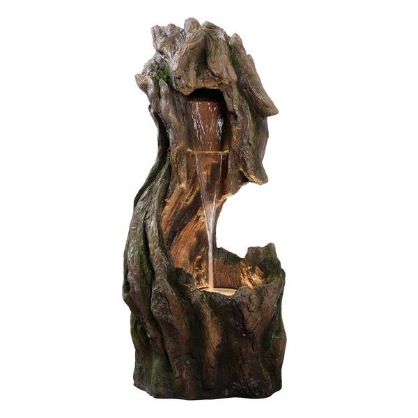 Teamson Home 37 in. Outdoor Cascade Fountain Garden with LED Light ...