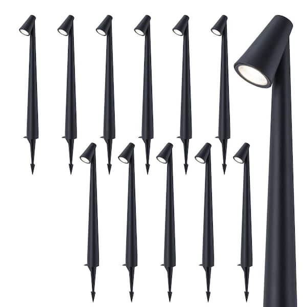 Laplusbelle Low Voltage Black Aluminum Hardwired Integrated LED Weather ...