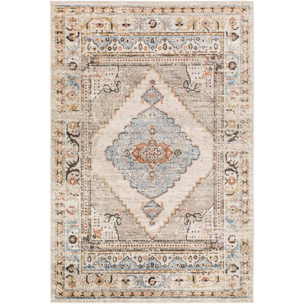Livabliss Pertek Blue/Rust Medallion 7 ft. x 9 ft. Indoor Area Rug ...