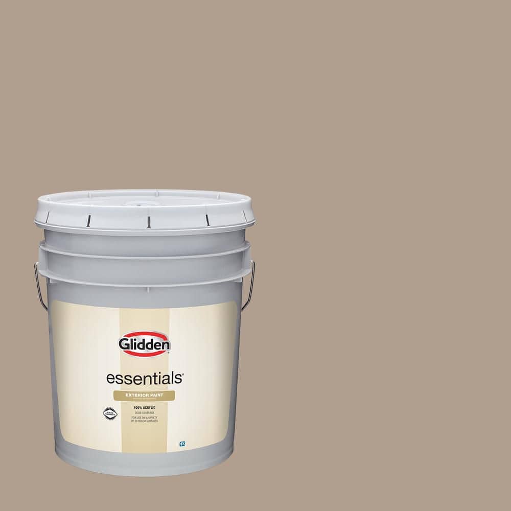 Glidden Essentials 5-gal. PPG1076-4 Cuppa Coffee Semi-Gloss Exterior ...