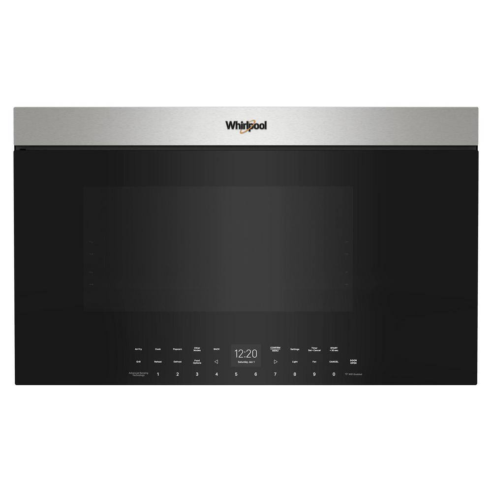 Whirlpool 30 in. 1.1 cu. ft. Air Fry Over-the-Range Flush Built-In ...