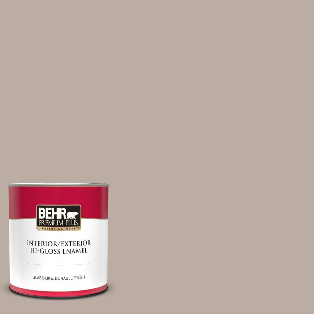 BEHR PREMIUM PLUS 1 qt. #N200-3 Nightingale Gray Hi-Gloss Enamel ...