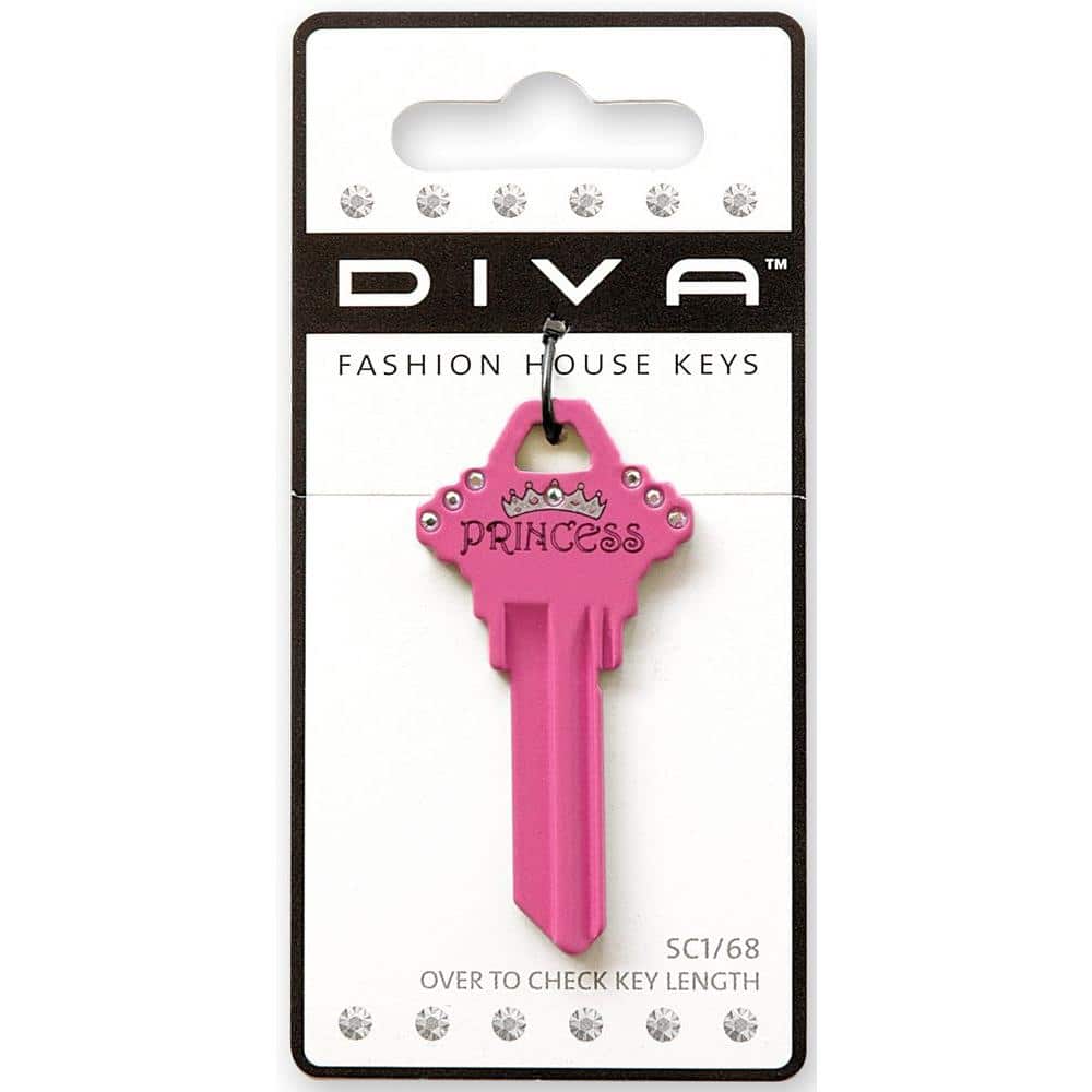 Diva #68 Pink Princess Key Blank 87046 - The Home Depot