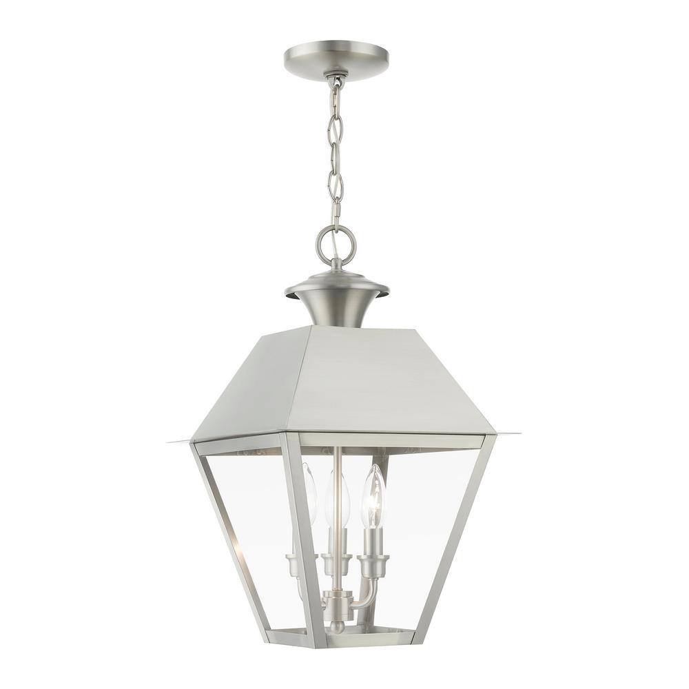 AVIANCE LIGHTING Helmsdale 19 in. 3-Light Brushed Nickel Dimmable ...