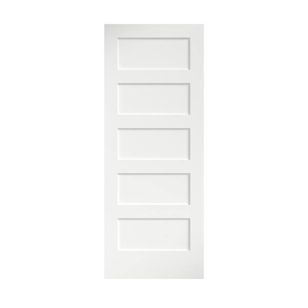 Eightdoors 30 X 80 X 1 3 8 Shaker White Primed 5 Panel 50 OFF