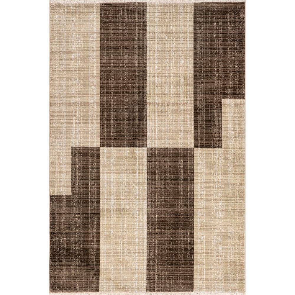 RUGS USA Lauren Liess Cedarwood Fringed Brown 8 ft. x 10 ft. Area Rug ...