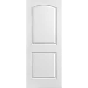 Masonite 32 in. x 80 in. Roman Primed 2-Panel Round Top Hollow Core ...