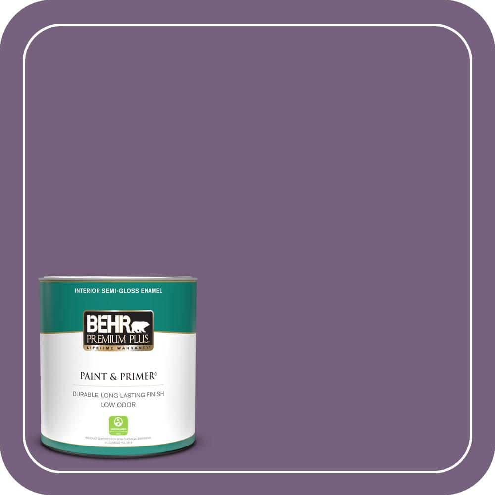 BEHR PREMIUM PLUS 1 qt. #660D-6 Zinfandel Semi-Gloss Enamel Low Odor ...