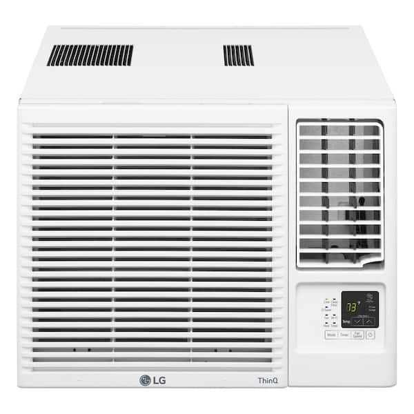 LG 7,600 BTU 115V Window Air Conditioner Cools 330 Sq. Ft. with Heater ...