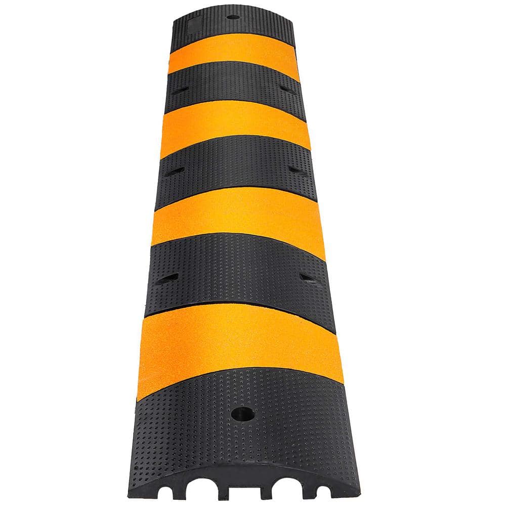 SVOPES Rubber Speed Hump, 72.4 in. x 12 in. x 2.4 in. 6 ft., Black ...