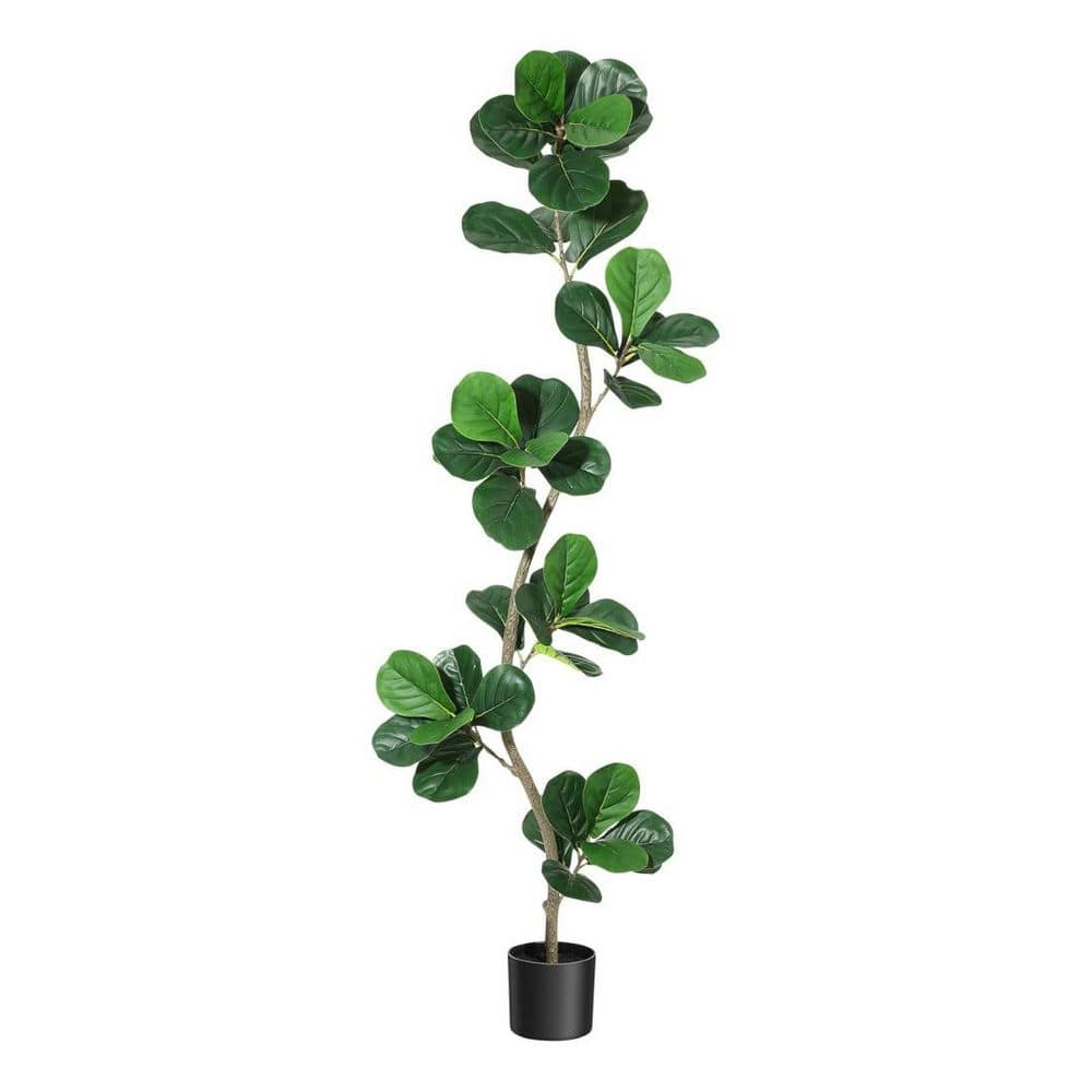 MOVECOM 6 Ft Artificial Fiddle Leaf Fig Tree,Large Faux Ficus Lyrata ...