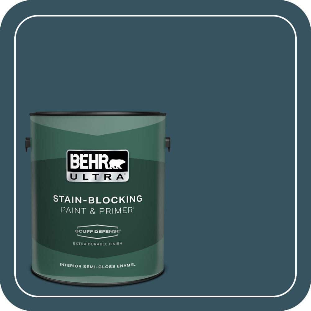 BEHR ULTRA 1 gal. #MQ5-24 Opera Glasses Extra Durable Semi-Gloss Enamel ...