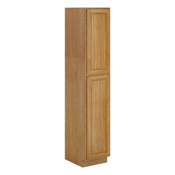 Hampton Bay Madison Assembled 18 x 96 x 24 in. Pantry/Utility in Warm ...