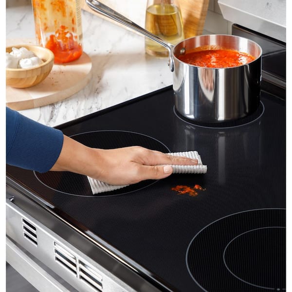 GE 30 in. 5 Burner Elements Free-Standing Electric Range in Stainless ...