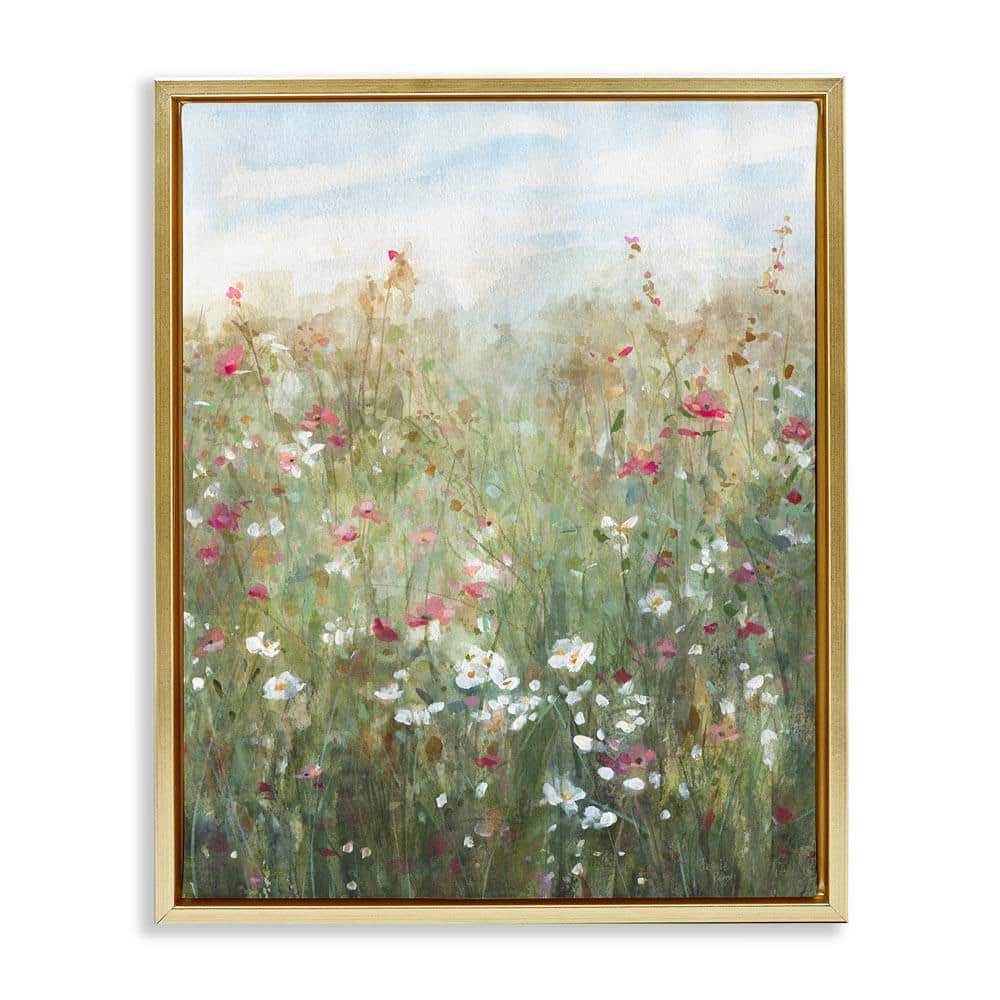 Stupell Industries Fragrant Wildflower Field by Jessie Perry Gold ...