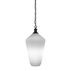 Orleans 60-Watt 1-Light Matte Black Shaded Mini Pendant Light with ...