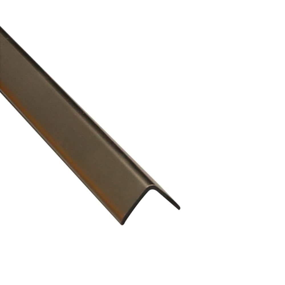 Wellco 3/5 in. x 3/5 in. x 8 ft. PVC Composite Black Outside Corner ...