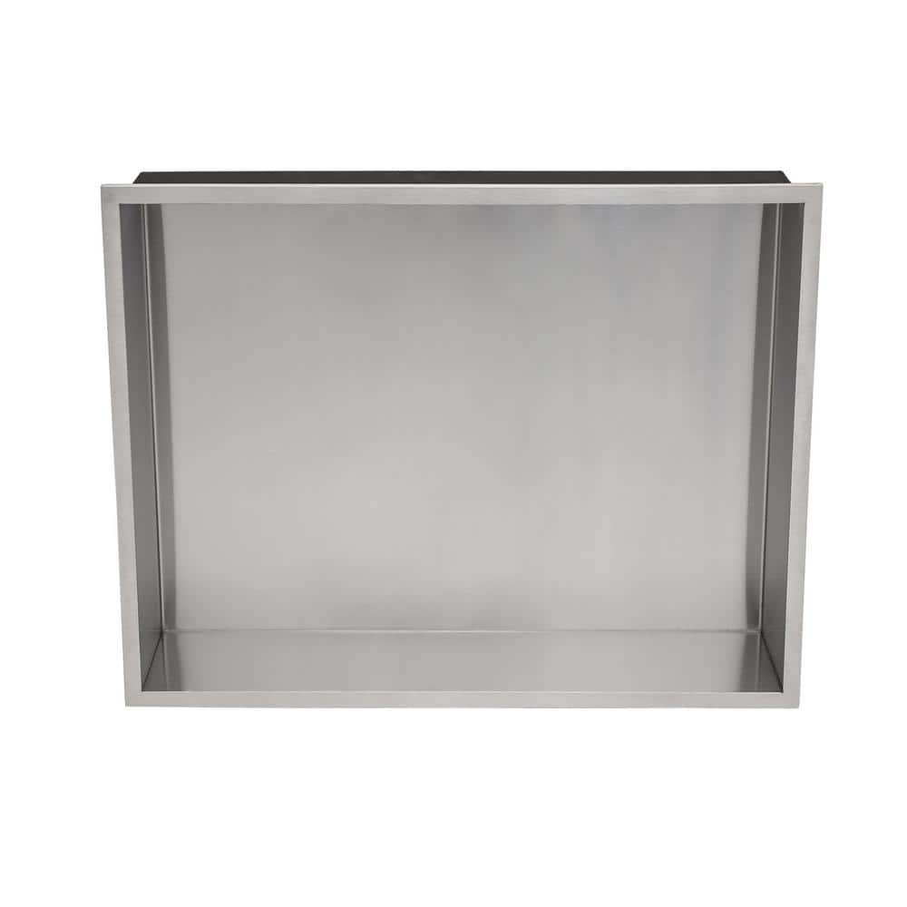 LORDEAR 19 in. W x 15 in. H x 4 in. D Stainless Steel Shower Niche in ...