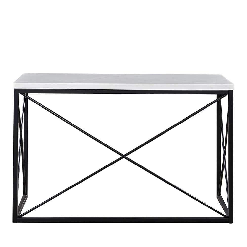 Steve Silver Skyler 48 in. White Standard Rectangle Composite Console ...