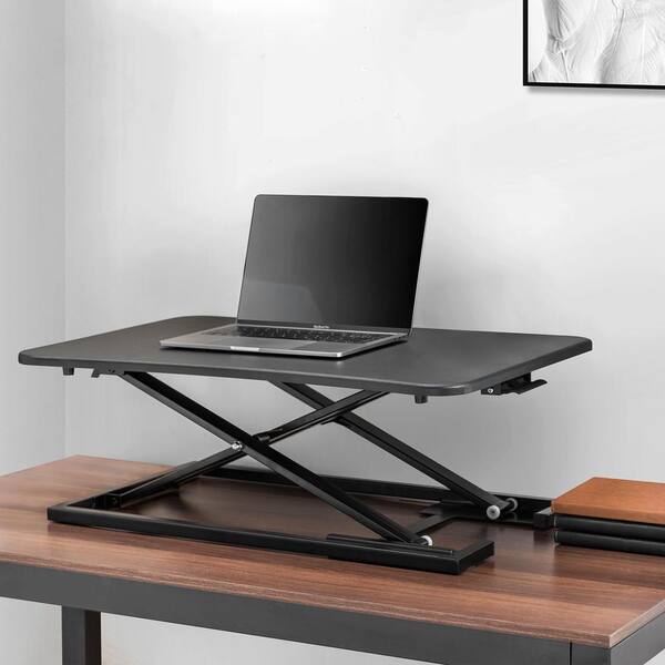 Sunjoy Studio Space Pinnacle 18.7 in. W Rectangular Black Steel Slim Laptop Desk Top Riser G104001600 The Home Depot