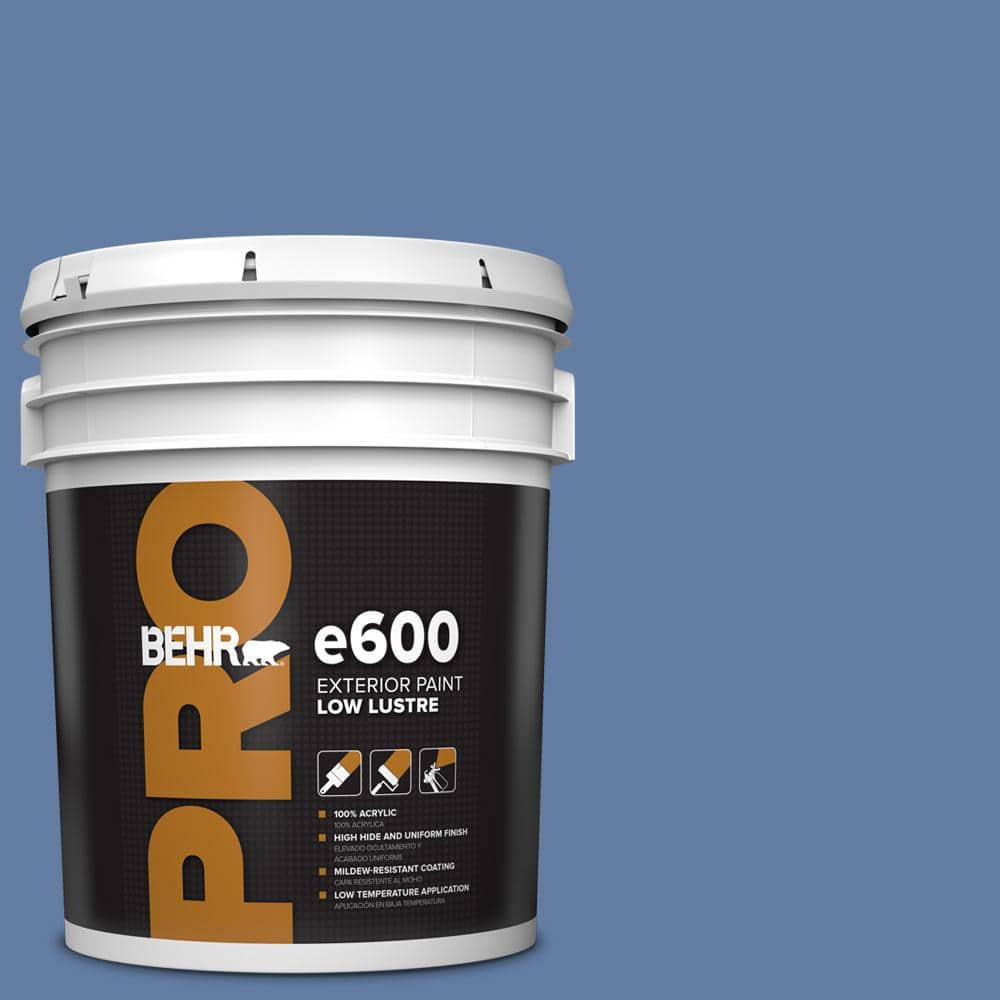 BEHR PRO 5 gal. #600D-6 Blueberry Patch Low Luster Exterior Paint ...