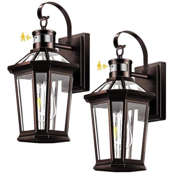 MOEPISY Motion Sensor Outdoor Wall Lantern, Waterproof Dusk to Dawn LED ...