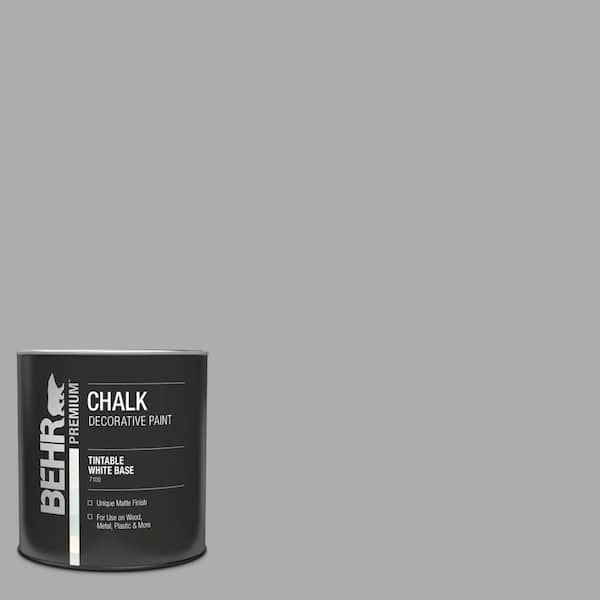 BEHR PREMIUM 1 qt. #N520-3 Flannel Gray Interior Chalk Decorative Paint ...