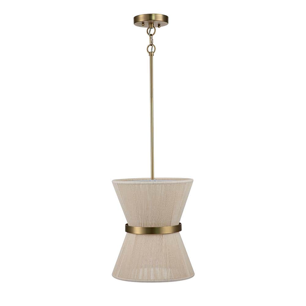 Rennnsan Elizabeth 2-Light White Hand-Wrapped Rope Cone Pendant Light ...