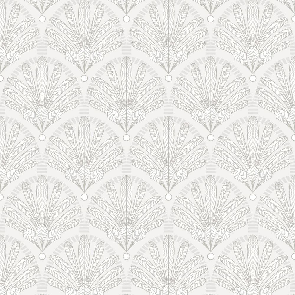 Veer Decor Art Deco White Wallpaper VREL00-335 - The Home Depot
