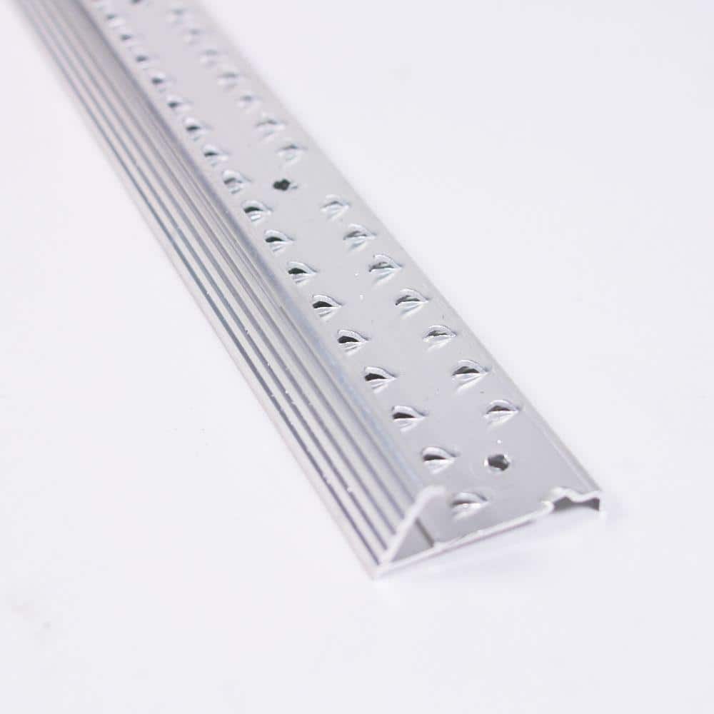 Silver Fluted 36 in. Carpet Gripper with Teeth 18553 - The Home Depot