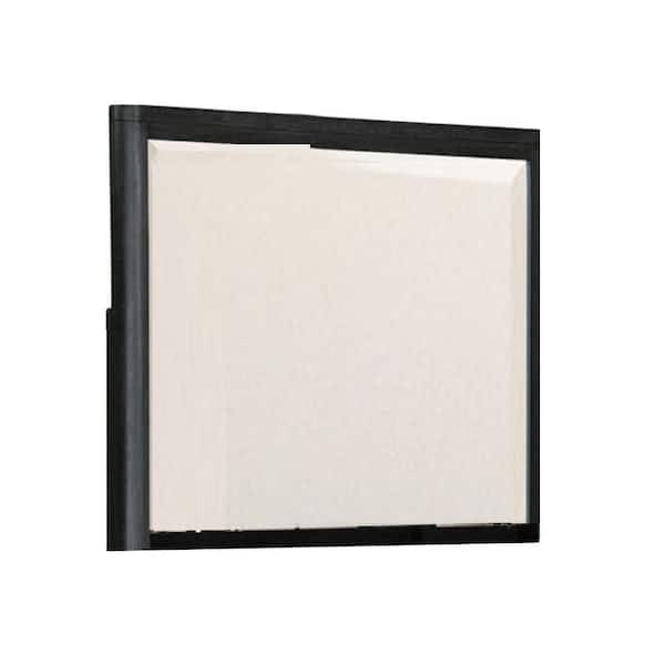Benjara Zoko Ash Gray 42 in. W x 38 in. H Rectangle Wood Framed Mirror ...
