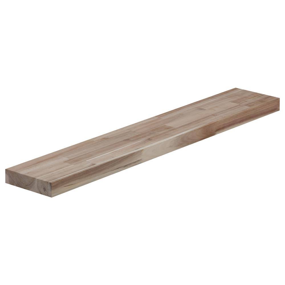HARDWOOD REFLECTIONS 6 in. W x 48 in. D Unfinished Acacia Floating ...