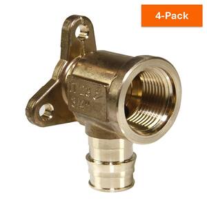 Uponor ProPEX 1/2 in. PEX-A Expansion Barb x 1/2 in. FIP Lead-Free Brass 90° Drop Ear Elbow (25 ...