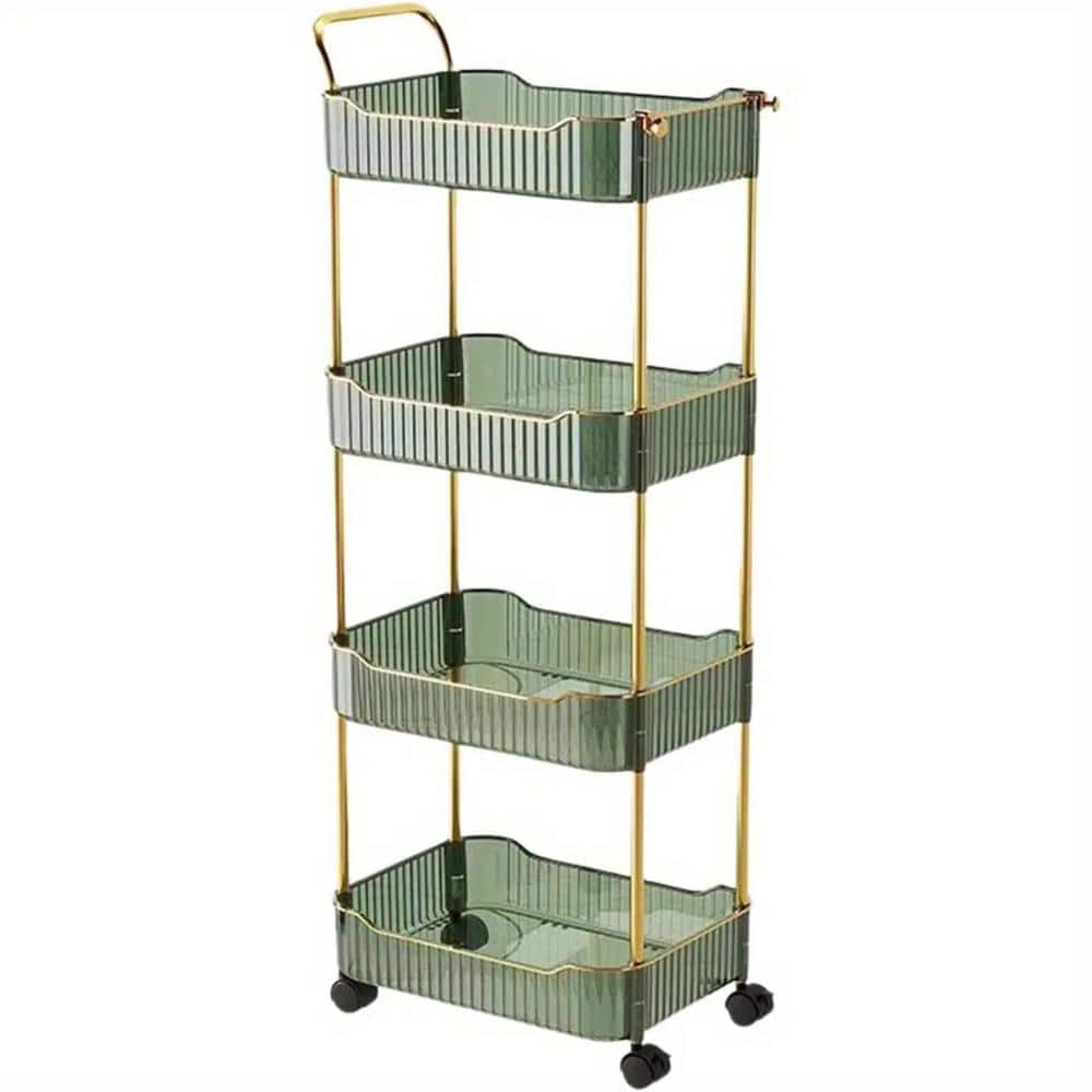 Dracelo Four-Tier Metal and Plastic Kitchen Cart JZ0289nb - The Home Depot