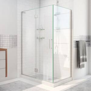 DreamLine Unidoor Plus 30 in. W x 30-3/8 in. D x 72 in. H Frameless Hinged Shower Enclosure in ...