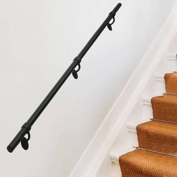Afoxsos 6 Feet Aluminum Round Hand Rails for Indoor/Outdoor Steps Wall ...