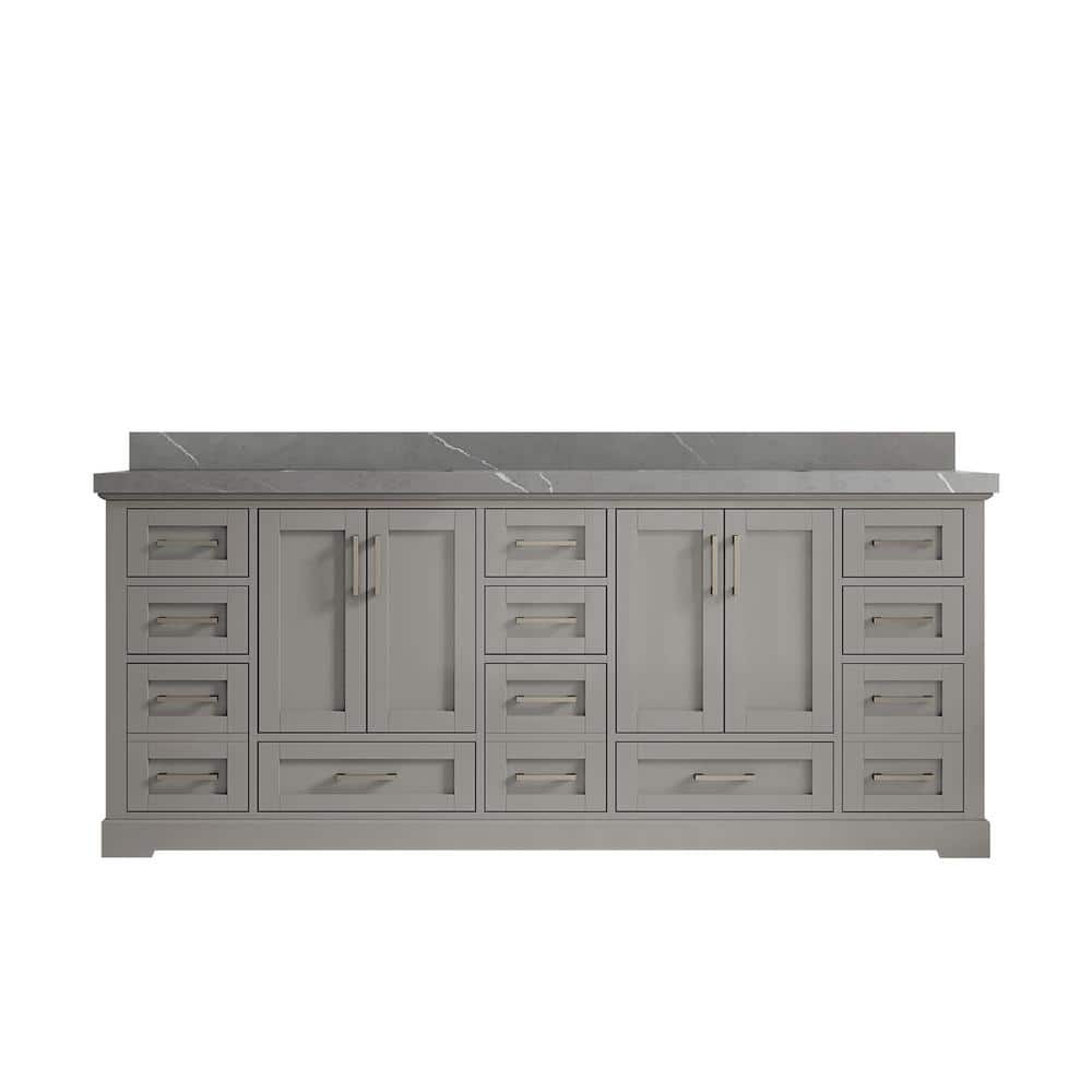Willow Collections Boston 84 in. W x 22 in. D x 36 in. H Double Sink ...