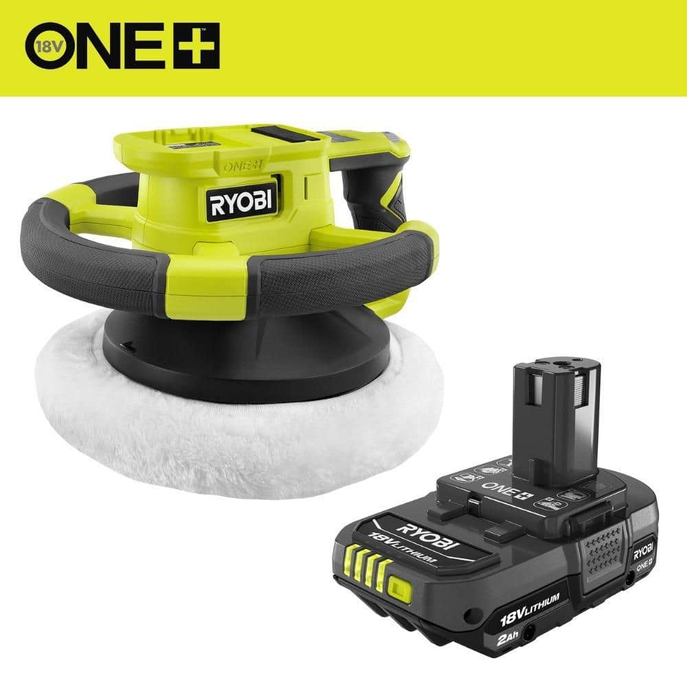 RYOBI ONE+ 18V Cordless 10 in. Variable Speed Random Orbit Buffer with ...